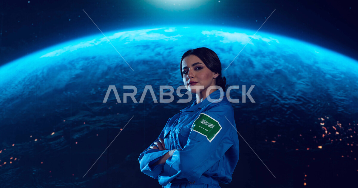 Standing with crossed hands and looking at the camera, Saudi Arabia's ...