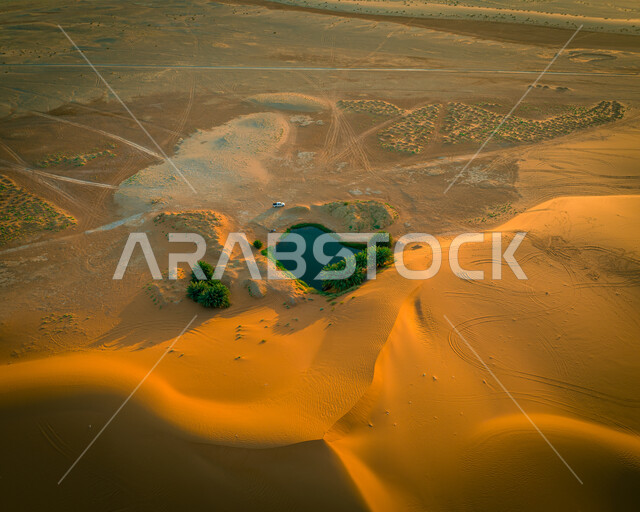 Natural tourist places in the Kingdom of Saudi Arabia, soft sandy hills ...