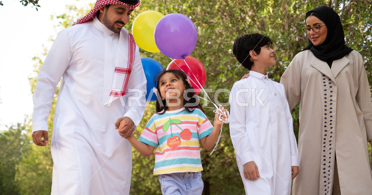 Spending fun times with the family on a summer vacation, a Saudi Gulf ...