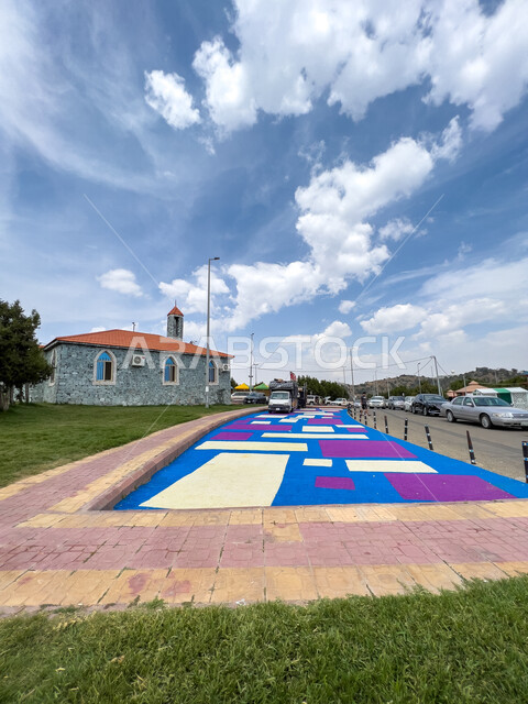 Traditional design in the external facades, a stone mosque in Prince ...