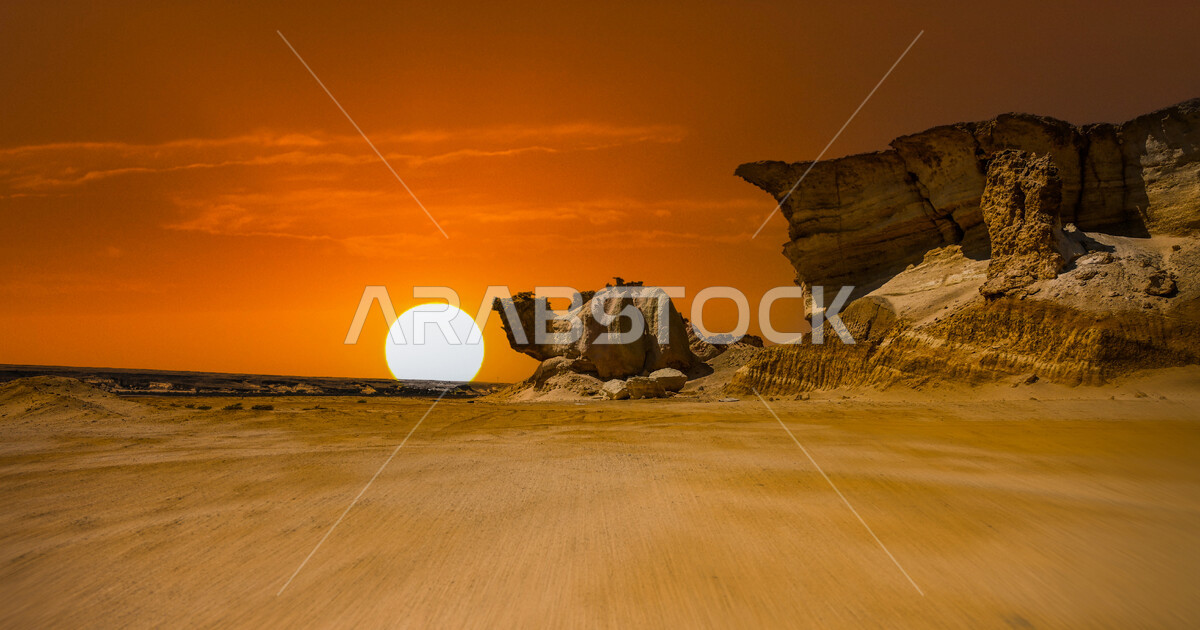 Camel Rock in Al-Wajh Governorate in the city of Tabuk in the Kingdom ...