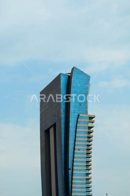 Damac Tower in Al-Hamra Corniche in Jeddah, a close-up of Al-Jawhara ...