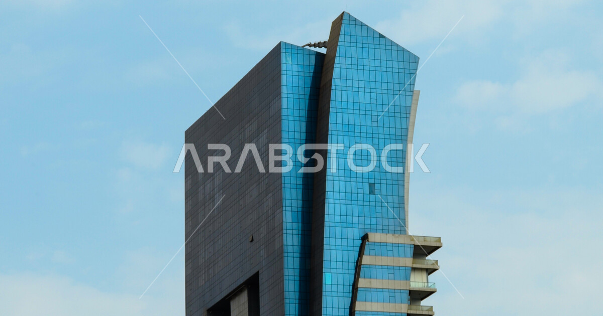 Damac Tower in Al-Hamra Corniche in Jeddah, a close-up of Al-Jawhara ...