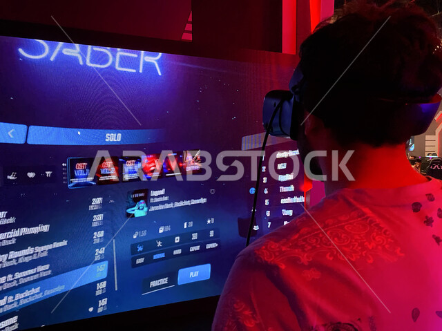 Advanced 3D interactive electronic games, a young Saudi Arabian Gulf ...