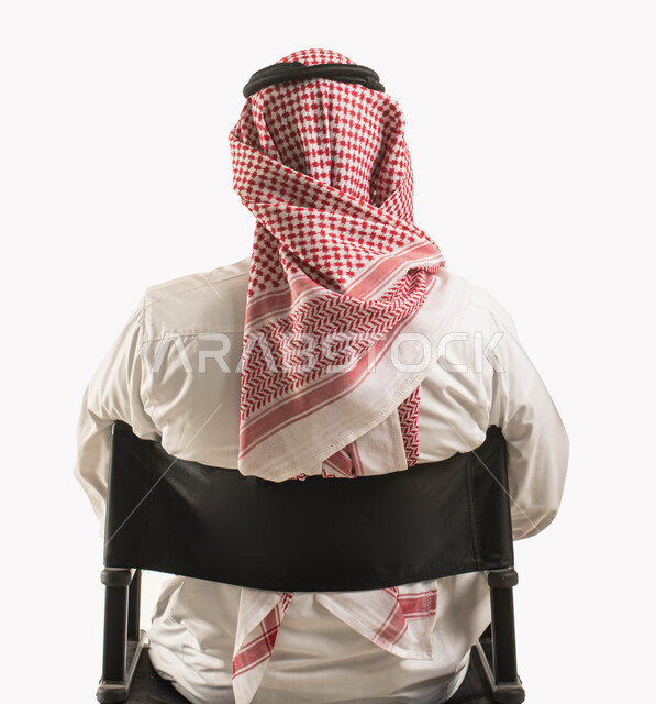 The concept of sitting and resting, a close-up portrait from the back ...