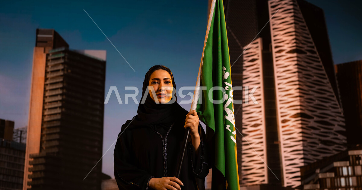 The concept of belonging to the homeland, celebrating the Saudi ...