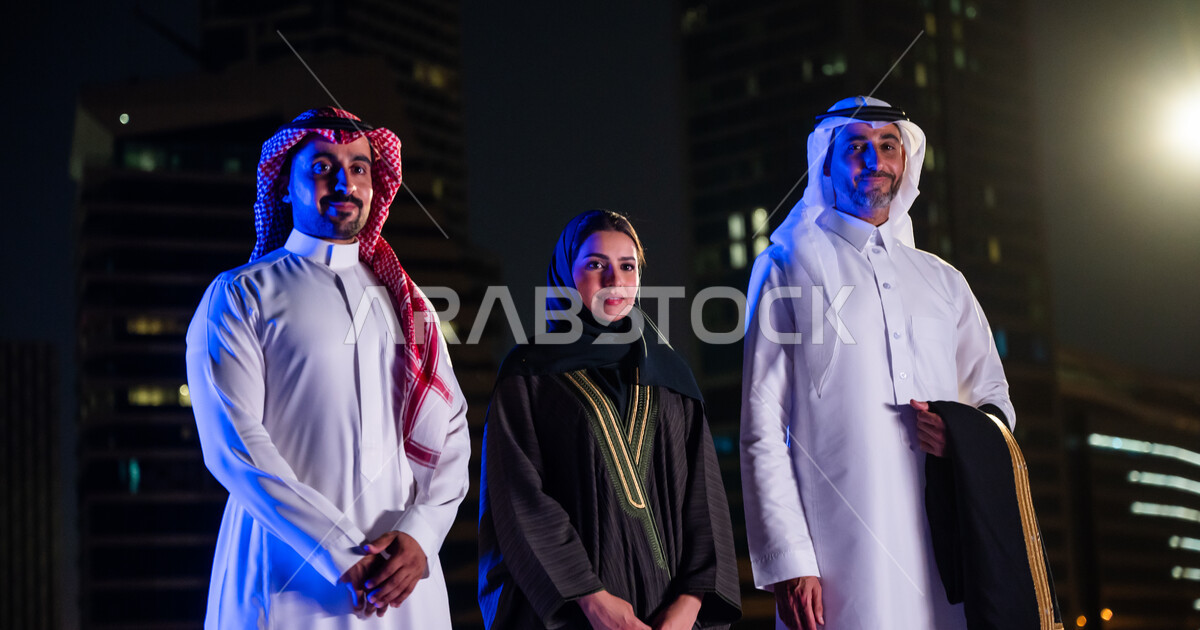 Standing with confidence and pride in the Saudi state and looking at ...