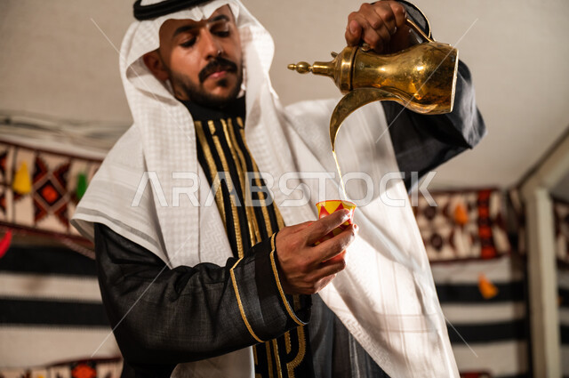 Following authentic Saudi customs and traditions in good reception, the ...