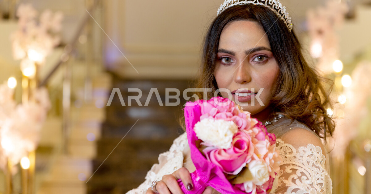 The most beautiful look of a Saudi Arabian Gulf bride on her wedding ...