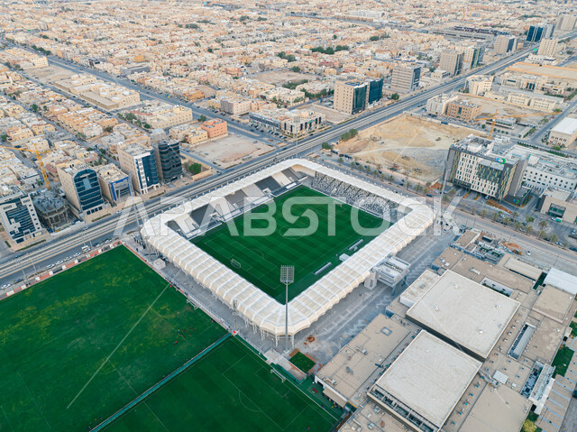 Clubs and encouragement in Saudi Arabia, an overhead photo of the Al ...