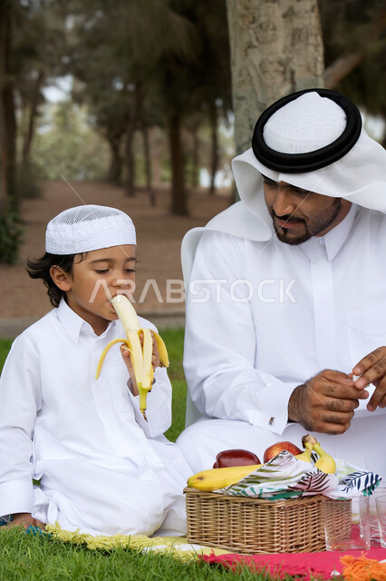 The concept of fatherhood and taking care of children, an Arab Emirati ...