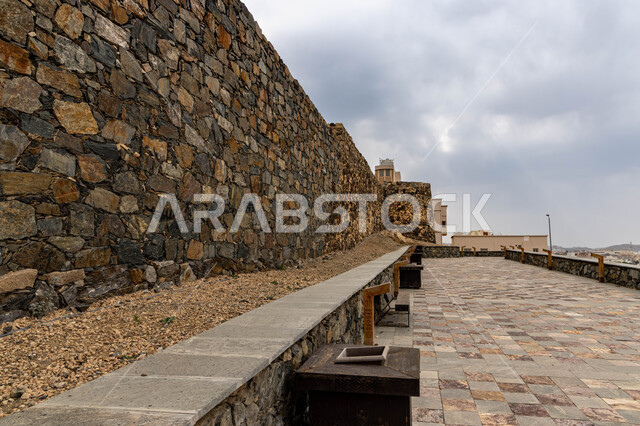 The building constructed of stones and juniper tree trunks, the art of ...