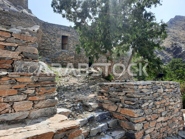 Famous archaeological landmarks, the building made of stones and the ...
