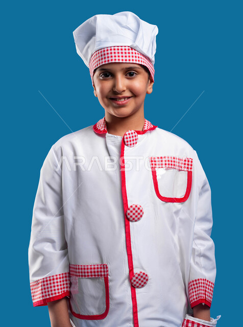 Girls' passion for the kitchen and cooking, a close-up portrait of a ...