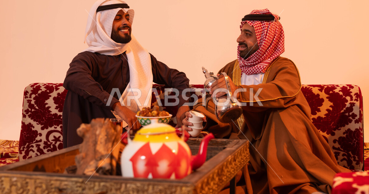 Exchanging conversations and news between friends, a portrait of two ...
