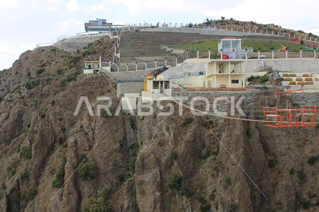 Famous tourist areas and landmarks, natural landscapes in the mountain ...