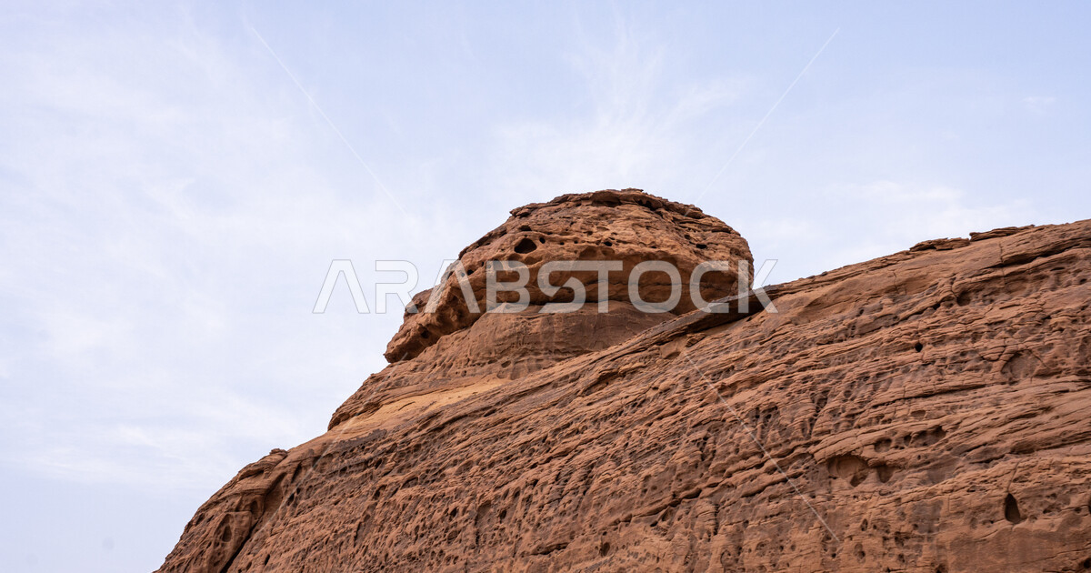 The natural rock structure in the Al-Ula region, the stone formations ...