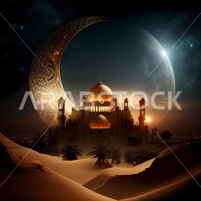 Three-dimensional models of colorful domes and mosques decorated on ...