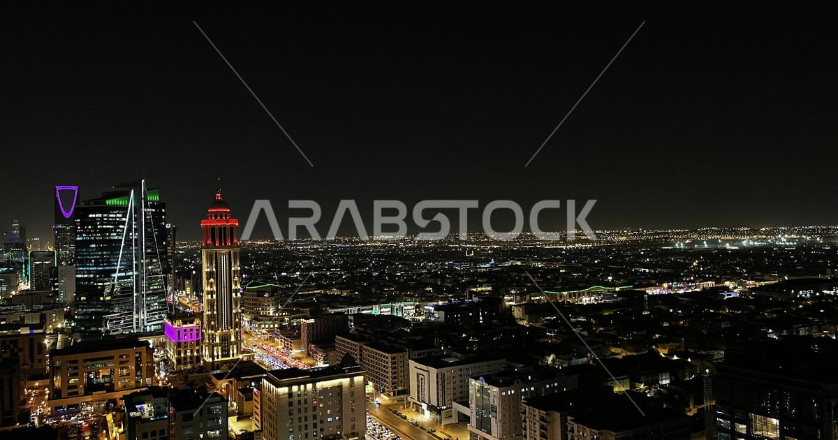 Enjoying the peaceful night views in the Kingdom of Saudi Arabia, the ...