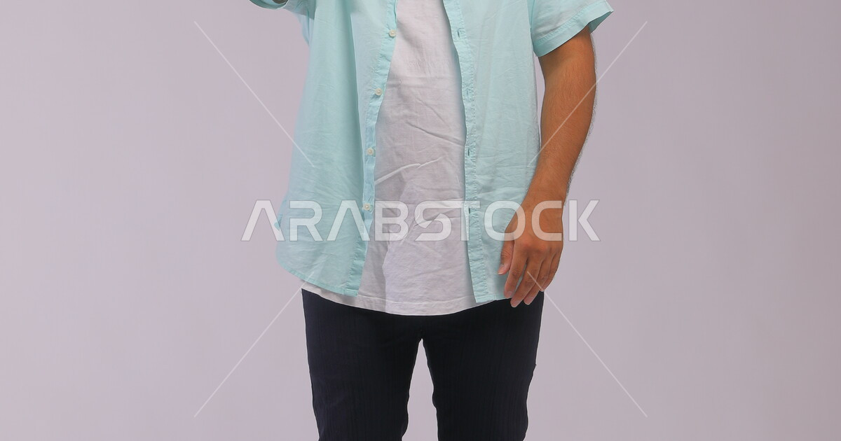 Gestures asking to stop and walk away, refraining from doing something ...