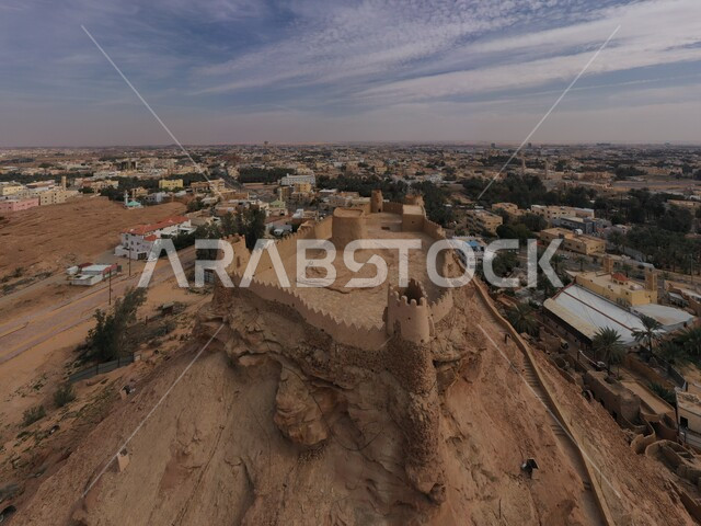 The ancient Zaabal Castle built of clay and stones in the city of ...