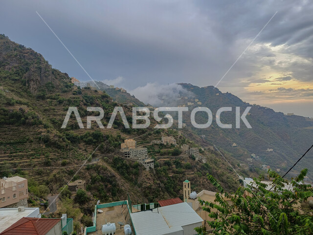 Agricultural terraces in the Faifa Governorate in the Kingdom of Saudi ...
