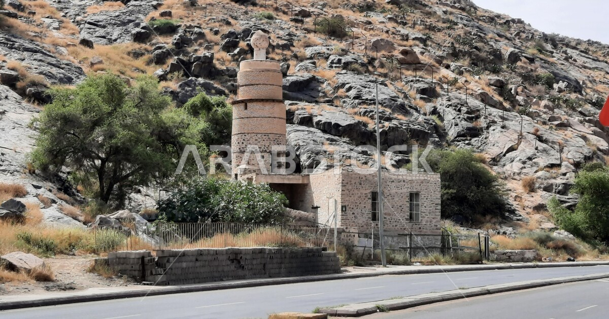A cylindrical minaret in the Abbasid style, Al-Madhoun Mosque (Al ...