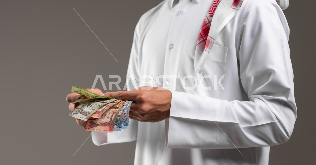 Saving and saving money, trading in the stock market, portrait of a ...