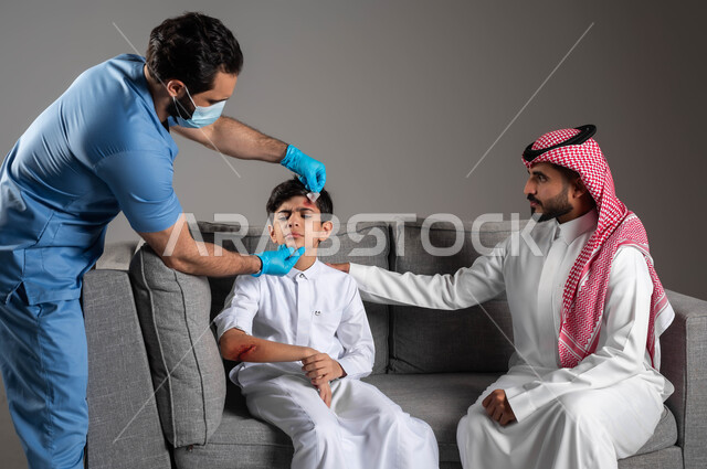 Saudi companies specializing in home nursing, a portrait of a first aid ...