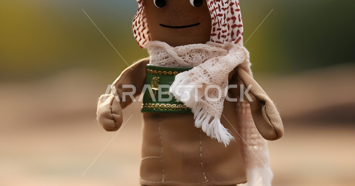 Handmade dolls in the Kingdom of Saudi Arabia, the figure of a Saudi ...