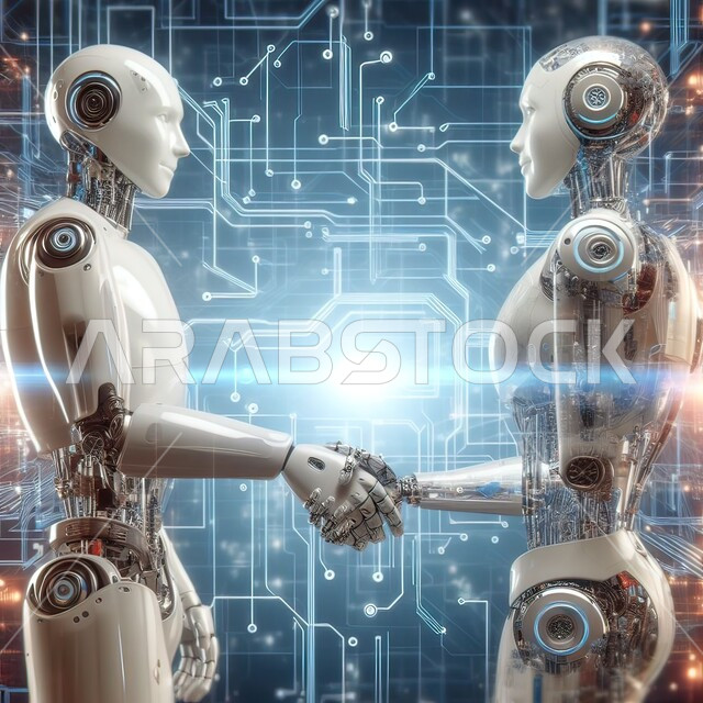 An advanced intelligent robotic robot, a network of nodes using ...