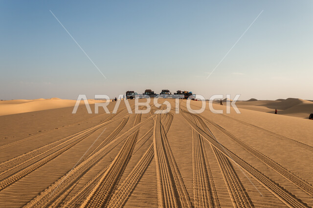 Safari adventures in the Kingdom of Saudi Arabia, dunes and soft golden ...