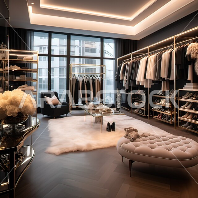 Interior design for dressing rooms in homes and apartments, decorations ...