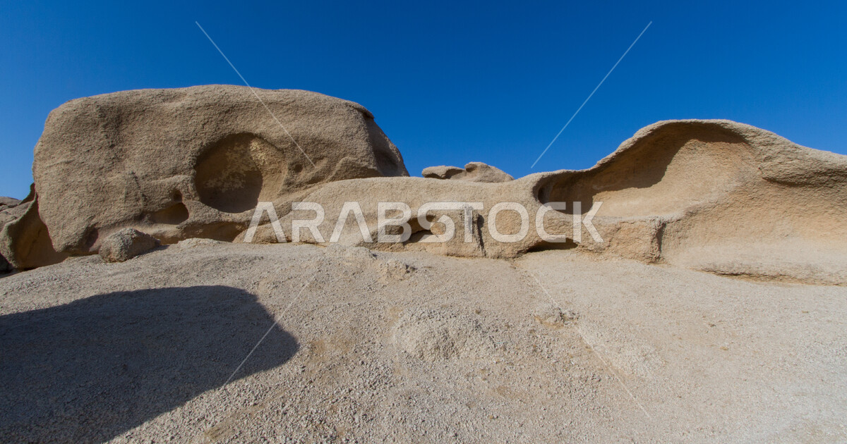 Empty gaps, caves, and ground cavities, rock formations in ...