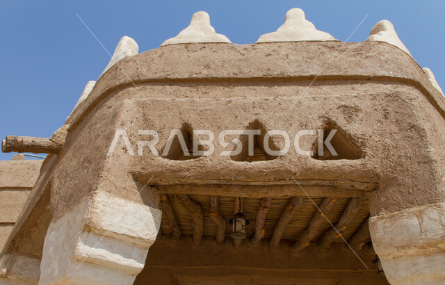 The ancient historical mud buildings in the village of Ushaiqar in ...