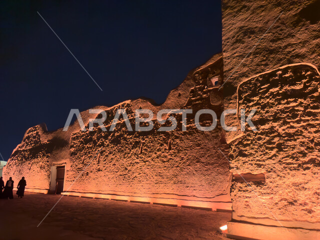 The ancient walls of Diriyah in the city of Riyadh, the Kingdom of ...