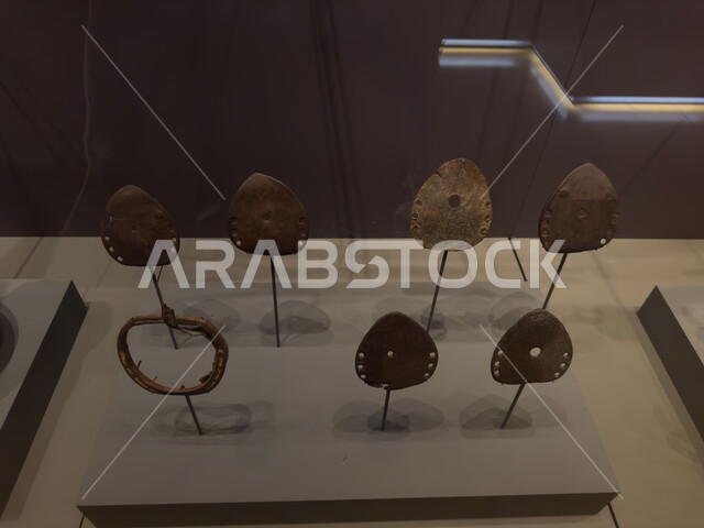 Old historical horseshoes, a symbol of Saudi historical heritage, the ...