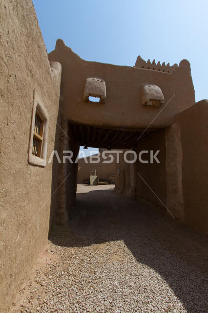 The heritage village in the city of Al Majmaah in Riyadh, ancient mud ...