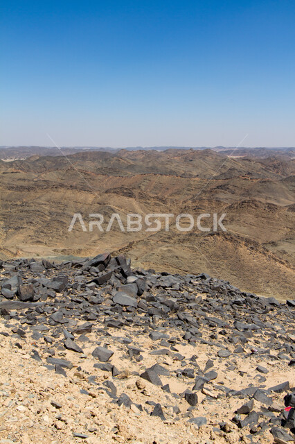 The mountainous nature and terrain in the Kingdom of Saudi Arabia, the ...