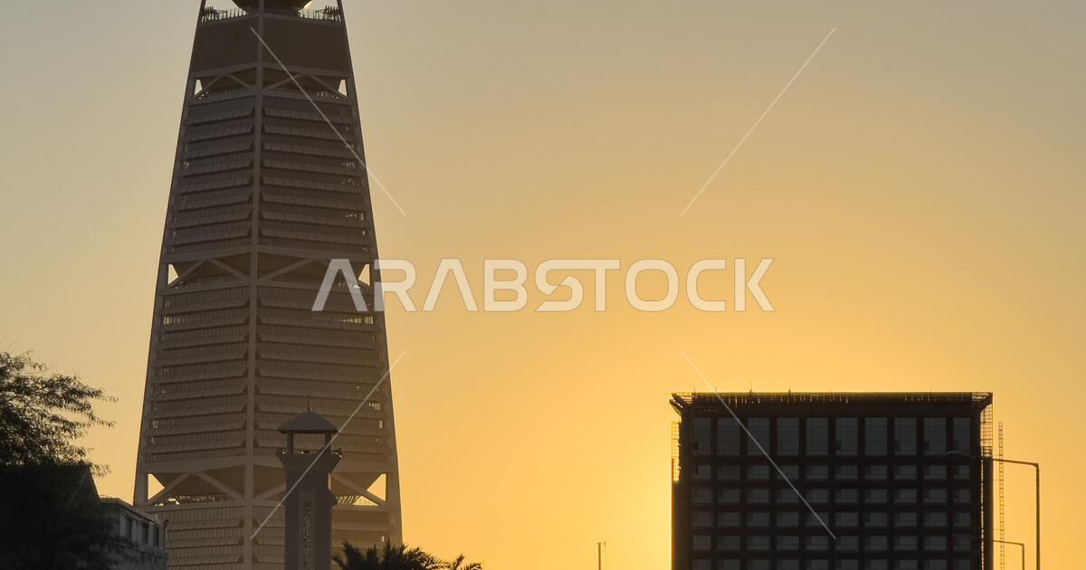 Famous landmarks and buildings in Riyadh, a close-up of the Al ...