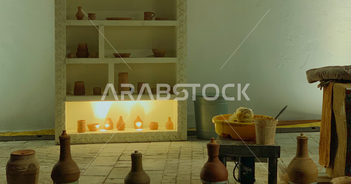 Handicrafts and industries in the Kingdom of Saudi Arabia, a close-up ...