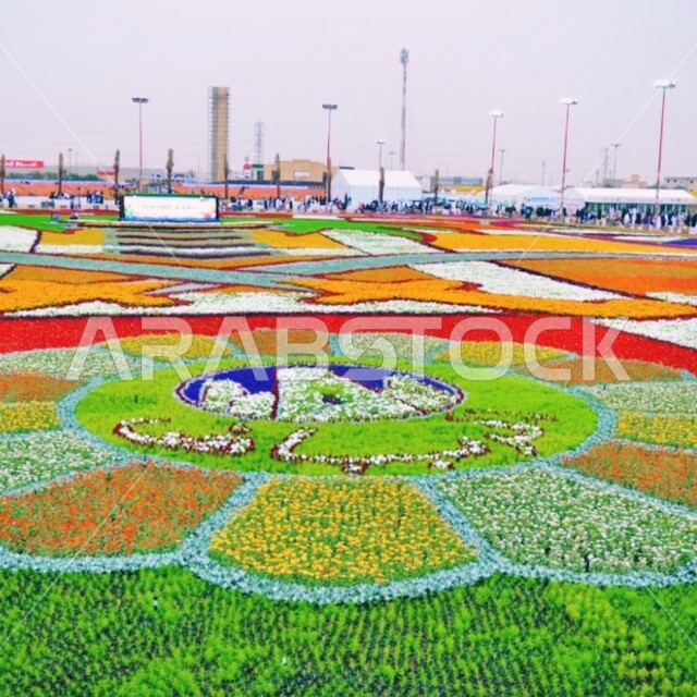 Flower Festival in the city of Riyadh in the Kingdom of Saudi Arabia, a ...