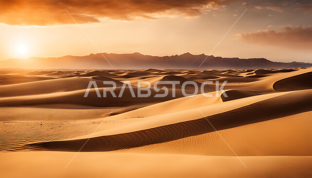 Badia areas and the desert natural environment, sand formations and ...