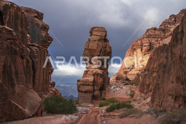Large carved rock, natural sedimentary rocks, rock formations and ...