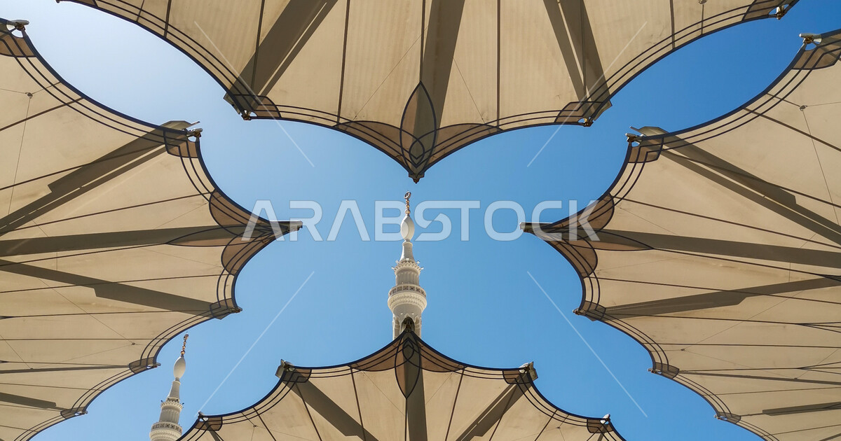 Electronic awnings for shade and protection, the courtyard of the ...