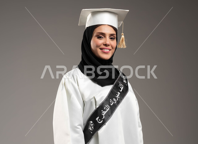 Gestures of joy at excellence, university graduation parties, close-up ...