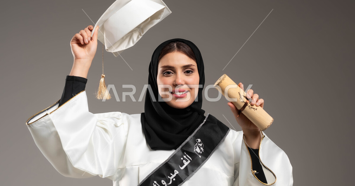 Gestures of pride and joy in achieving the dream of success, a close-up ...