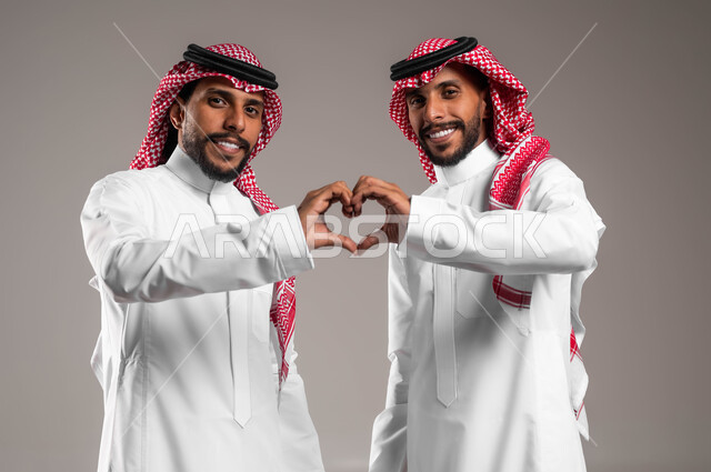Love and affection between siblings, a portrait of two men, smiling ...