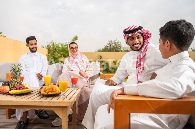 The concept of a cohesive Saudi family, outdoor entertainment and ...