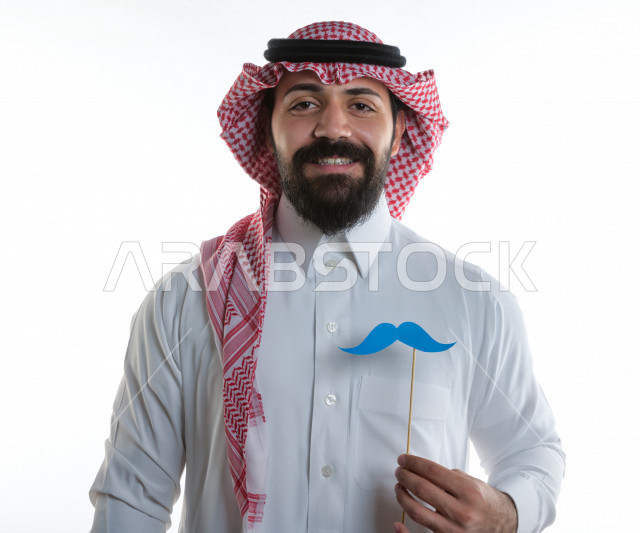 Portrait of a Saudi Gulf man celebrating International Men's Day ...